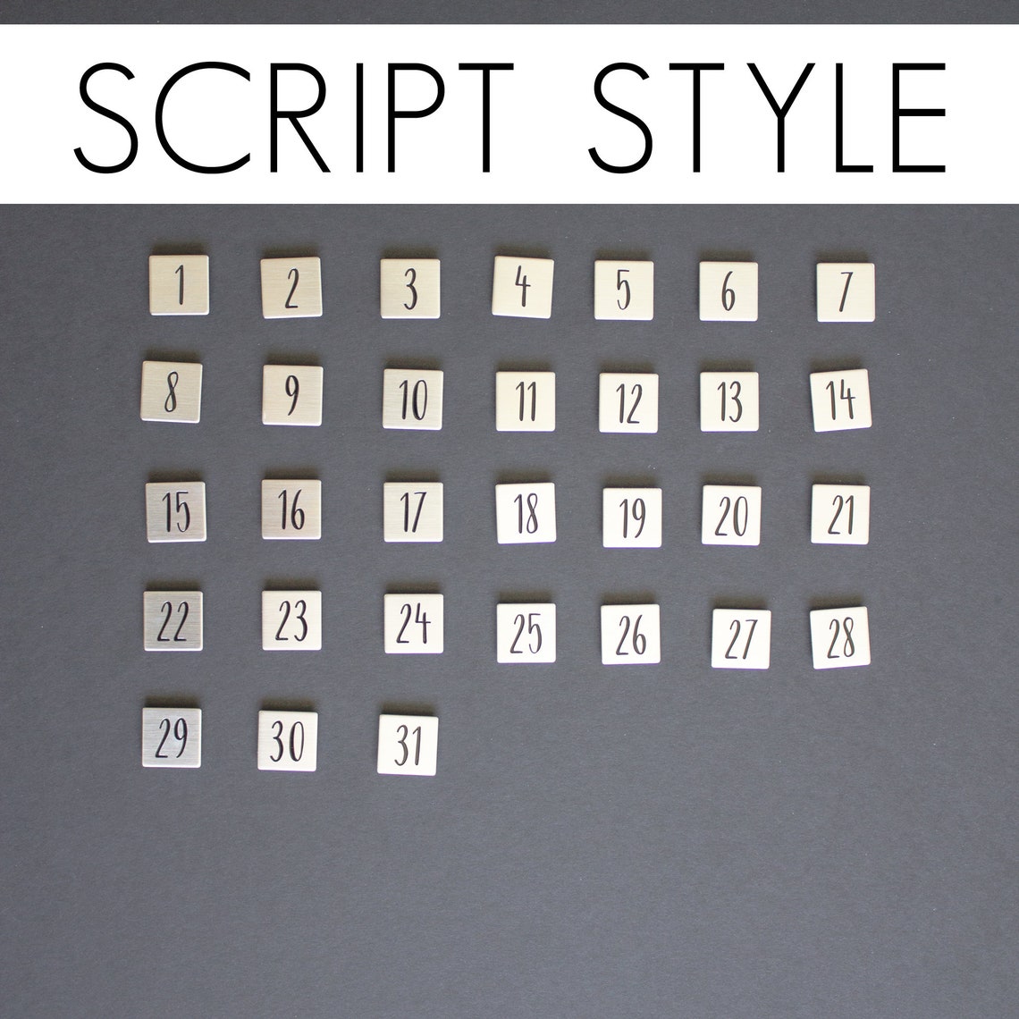 Calendar Magnets Magnet Numbers Stainless Steel Monthly - Etsy