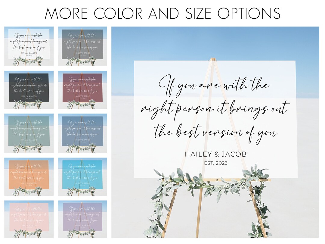 Personalized Frosted Acrylic Wedding Quote Sign | Personalized Acrylic ...