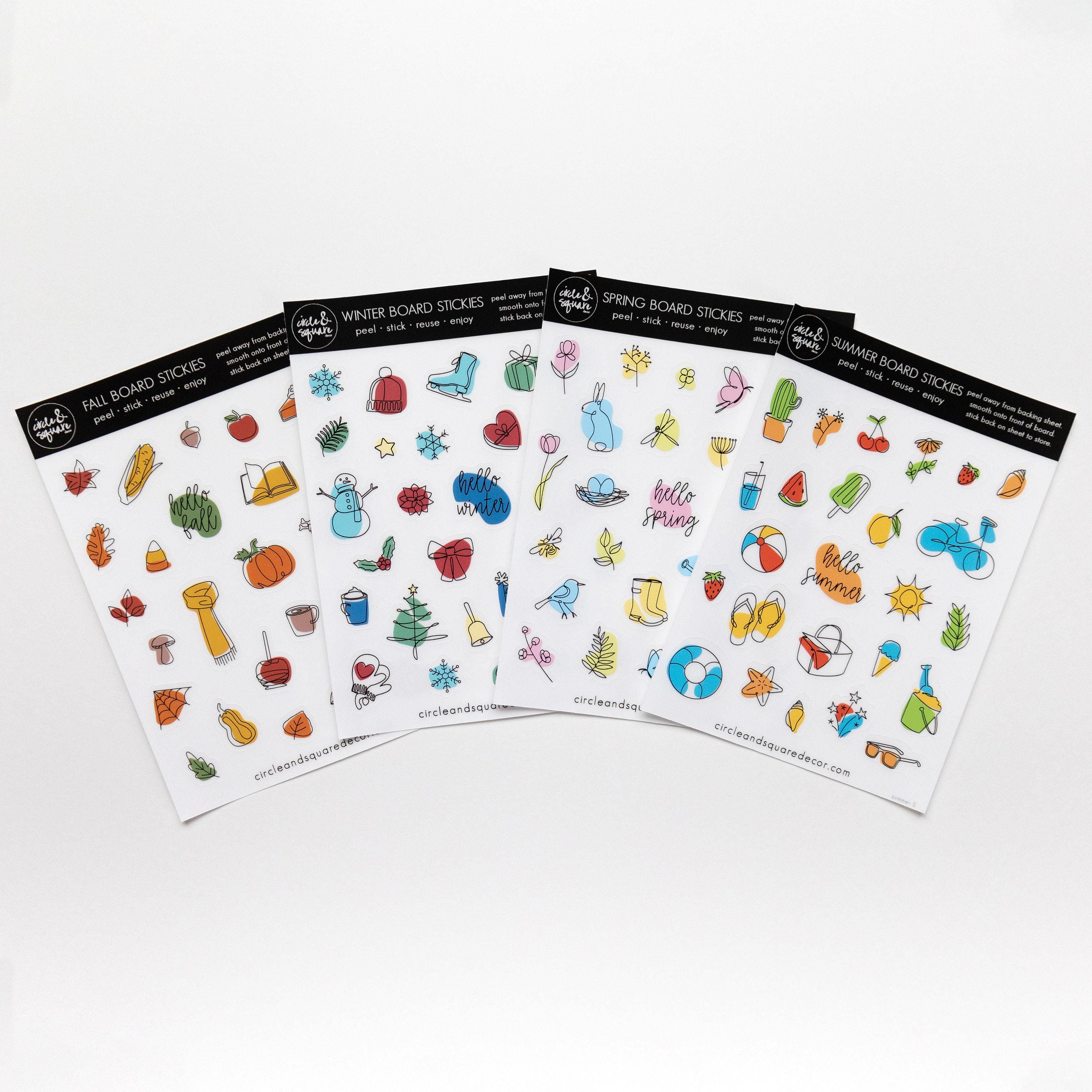 4 Seasons Dry Erase Board Reusable Sticker | Acrylic or Framed Calendar ...