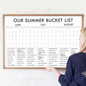 Summer Family Planner, Poster Print and Dry-erase Frame Options ...