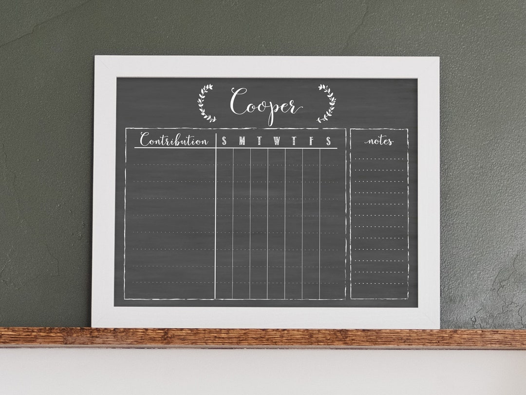 Child Job Chart, Dry Erase 11x14 Framed Task Chart, Kid Chore Chart ...