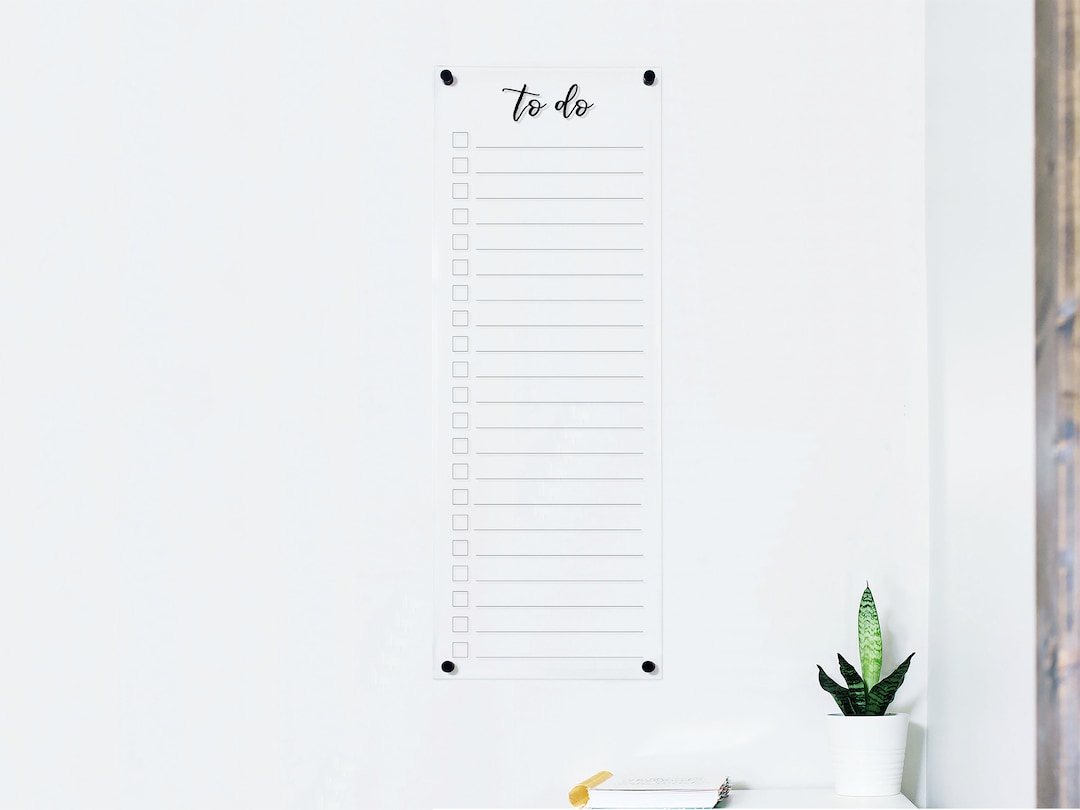 Acrylic Dry Erase To-do List | Custom Checklist | 3 Sizes Available ...