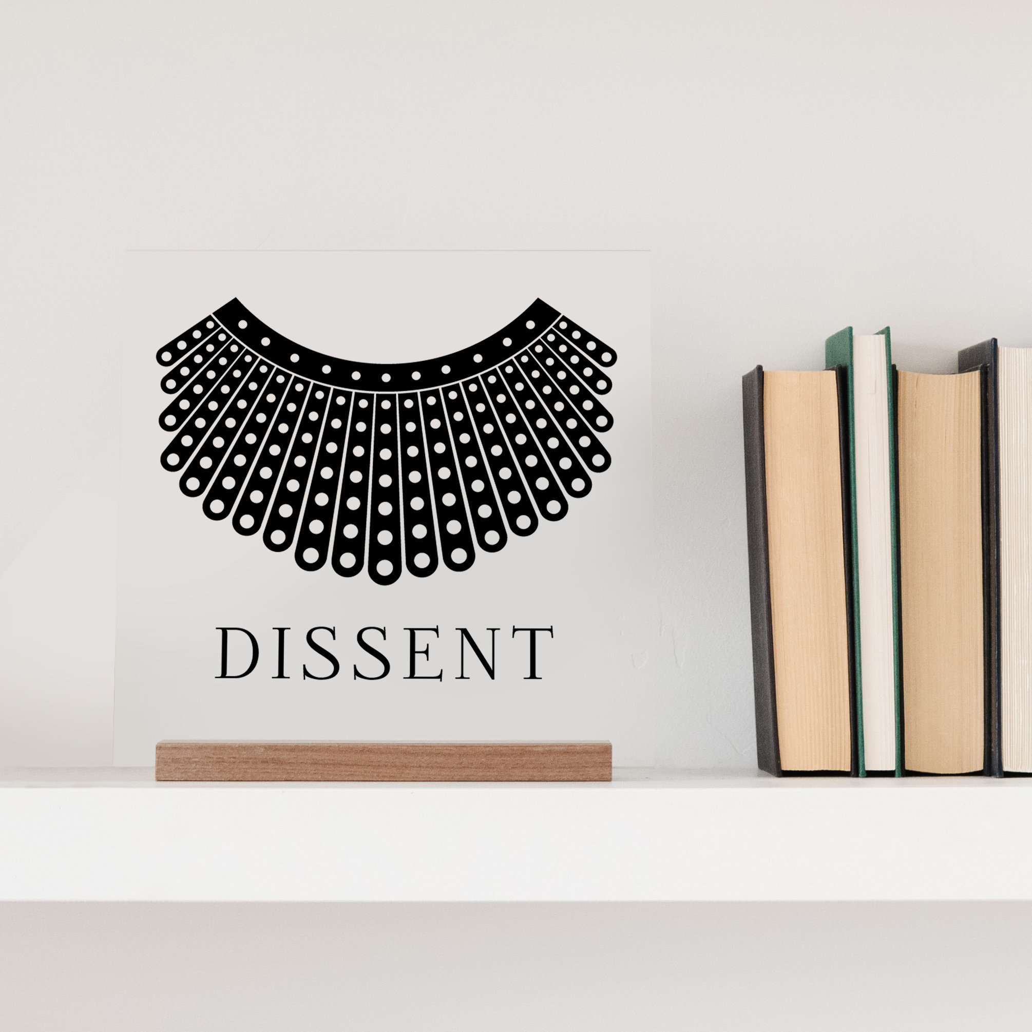 RBG Dissent Collar Art Justice Ruth Bader Ginsburg Print on - Etsy
