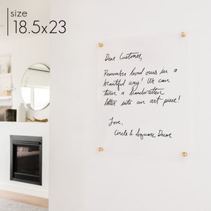 Actual Handwriting Gift on Floating Acrylic for a Letter or Recipe ...