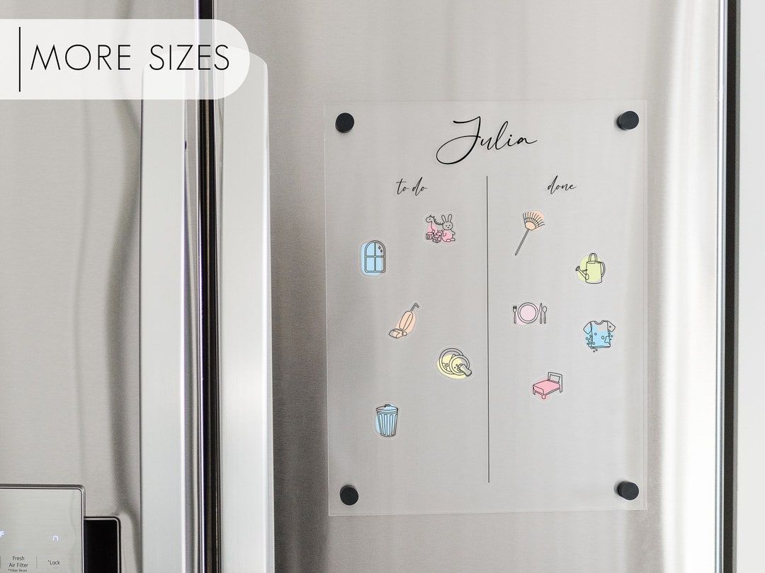 Visual Schedule for Kids on Clear Acrylic Magnetic for Fridge - Etsy