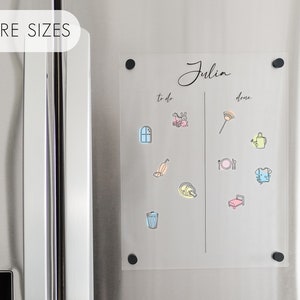 Visual Schedule for Kids on Clear Acrylic Magnetic for Fridge - Etsy
