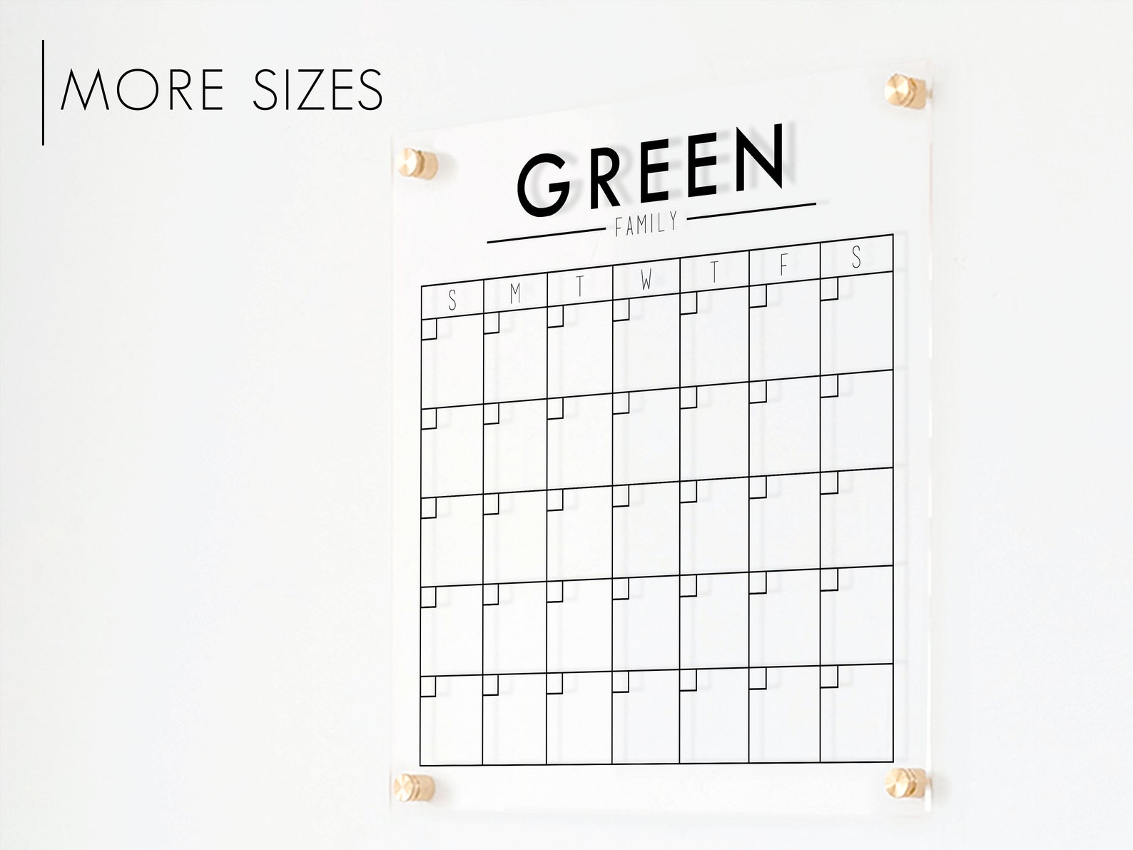 Square Acrylic Calendar Personalized Family Calendar - Etsy