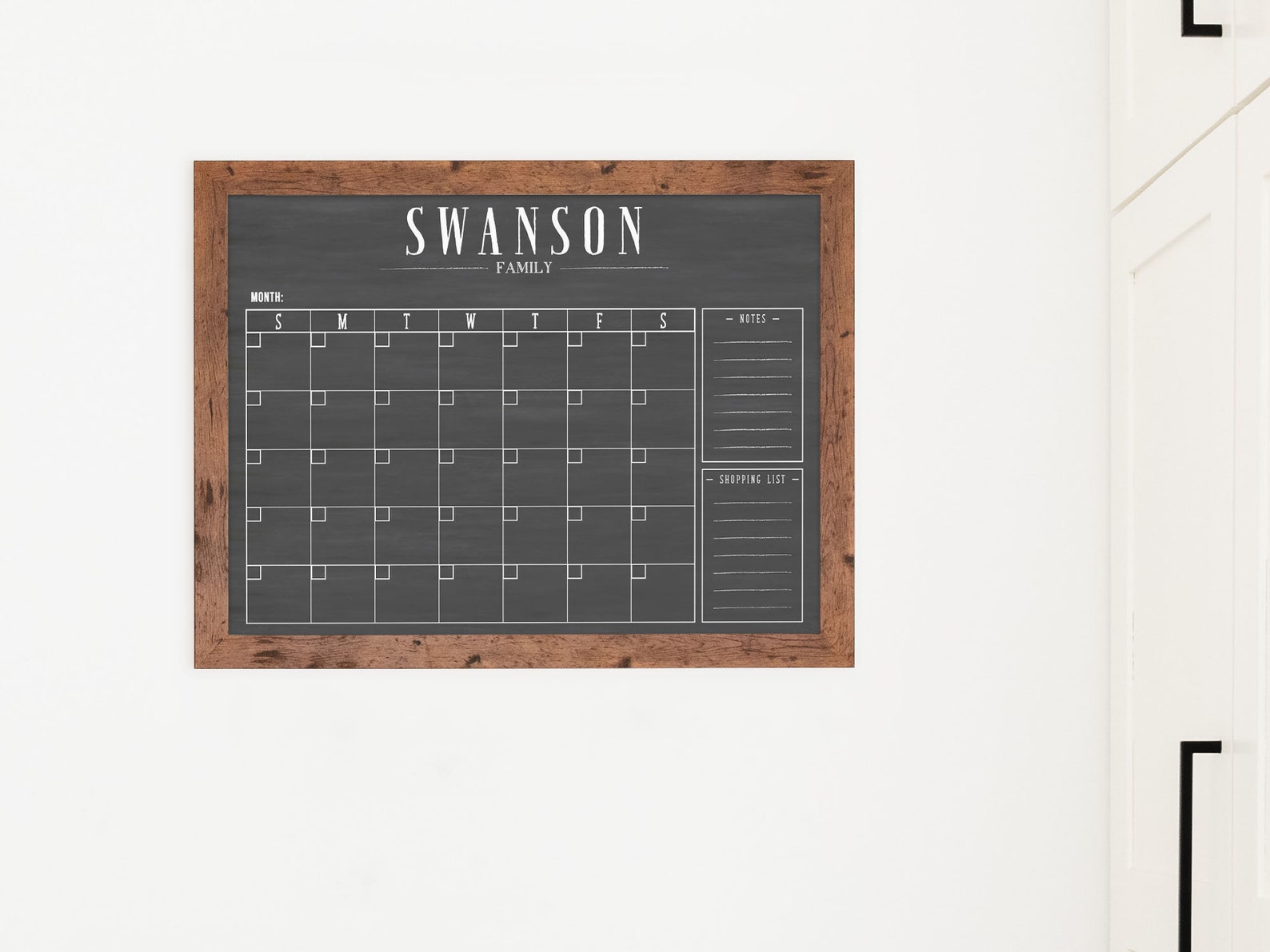 Family Calendar Custom Calendar Rustic Calendar School - Etsy