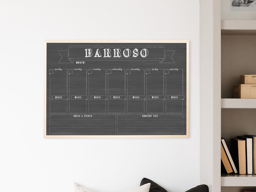 Weekly Schedule , Week Calendar, 24x36 Calendar , Custom Weekly ...