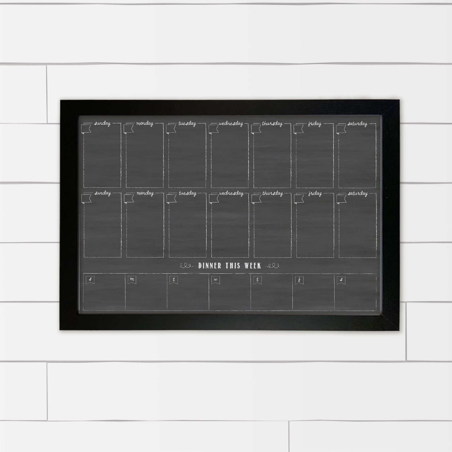 2 Week Calendar Menu Dry Erase Board Menu Planner Weekly - Etsy