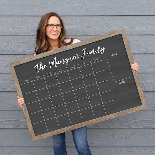 Chalkboard Calendar - Etsy