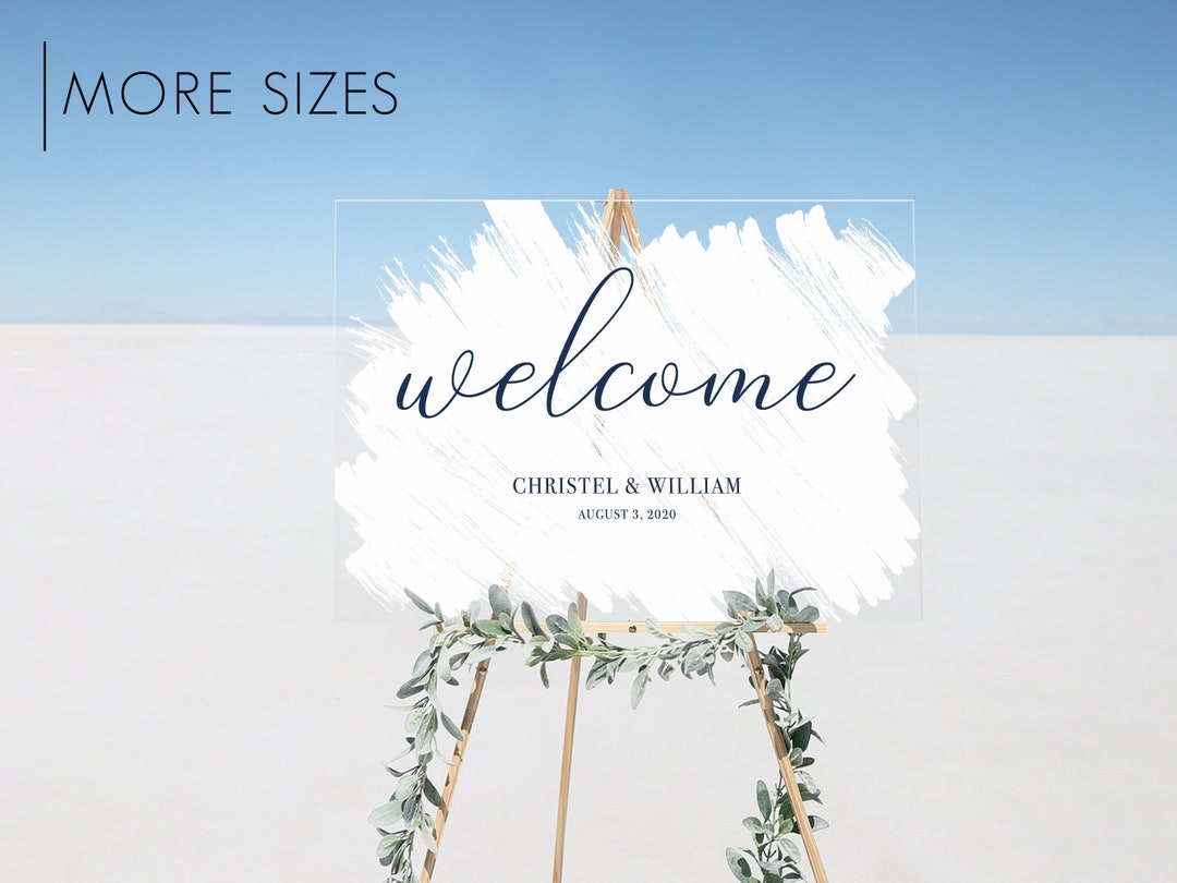 Wedding Welcome Sign, Large Acrylic Sign, Custom Acrylic Wedding Sign ...