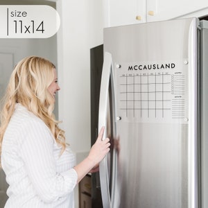 Fridge Calendar With Notes Section for Kitchen | Custom Magnetic ...