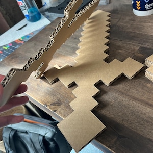 Minecraft Sword or Axe for Gaming Birthday Party Craft, Mining Video ...