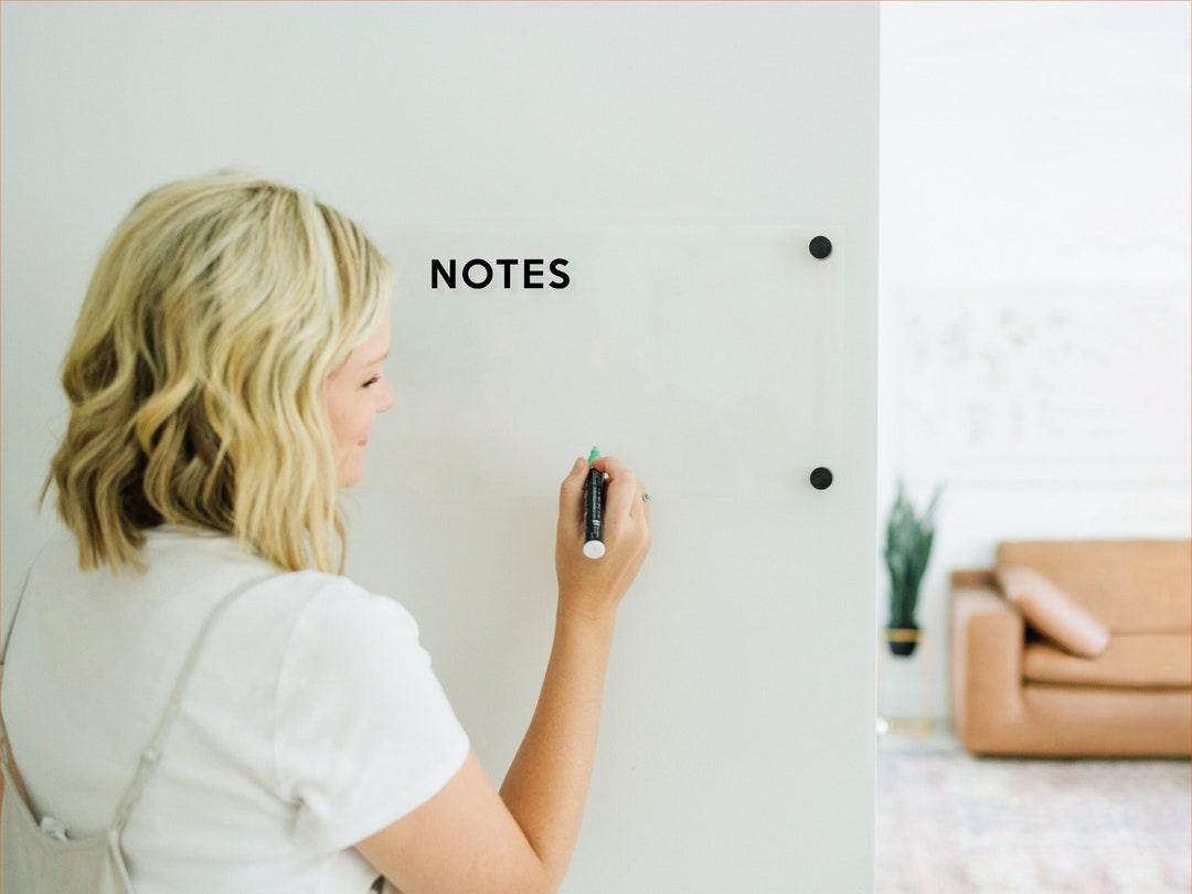 Acrylic Memo Board for Notes - Vertical/horizontal Dry Erase Board ...