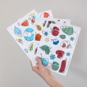 4 Seasons Dry Erase Board Reusable Sticker | Acrylic or Framed Calendar ...