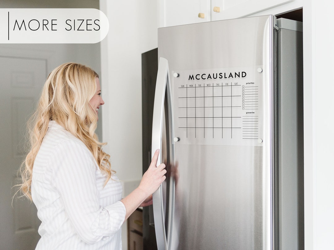 Fridge Calendar With Notes Section for Kitchen Custom - Etsy