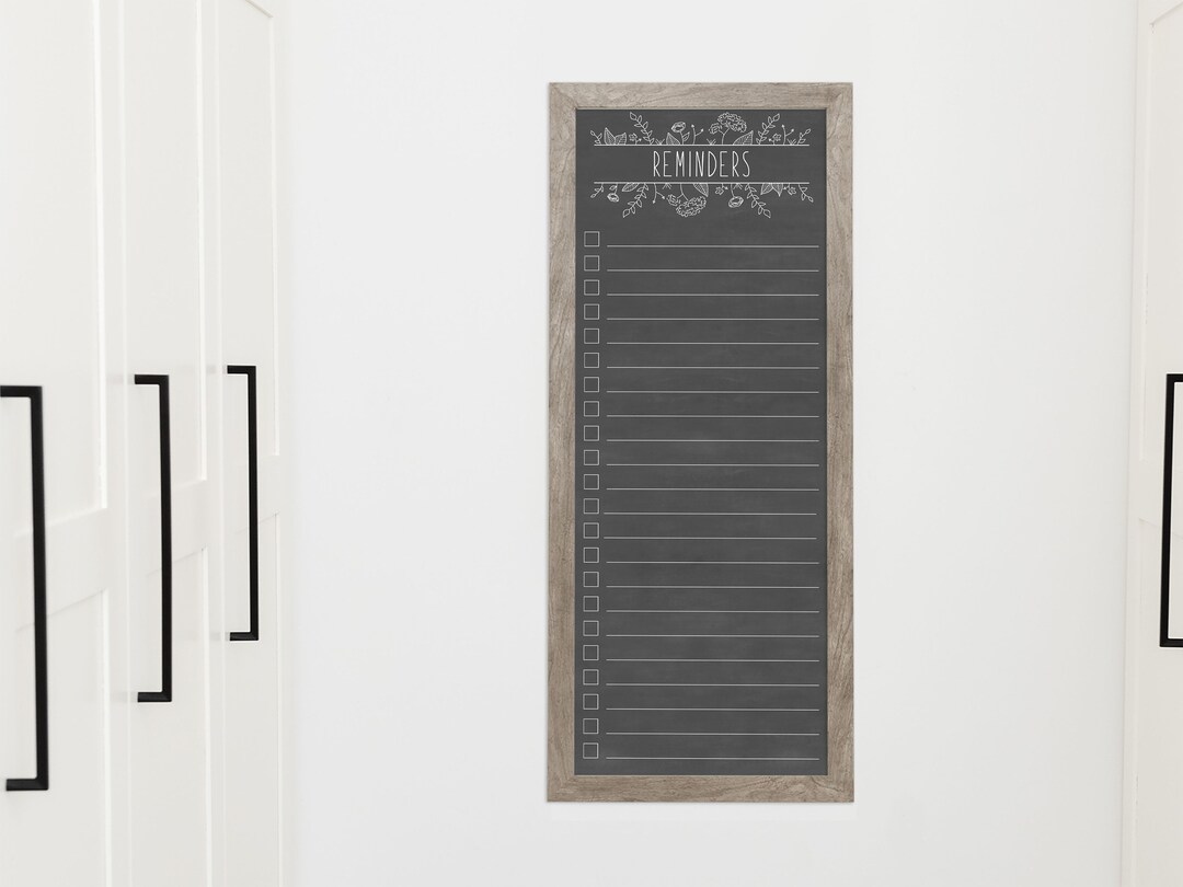 Large Framed to Do Checklist Chalkboard Style Dry Erase Board for Wall ...