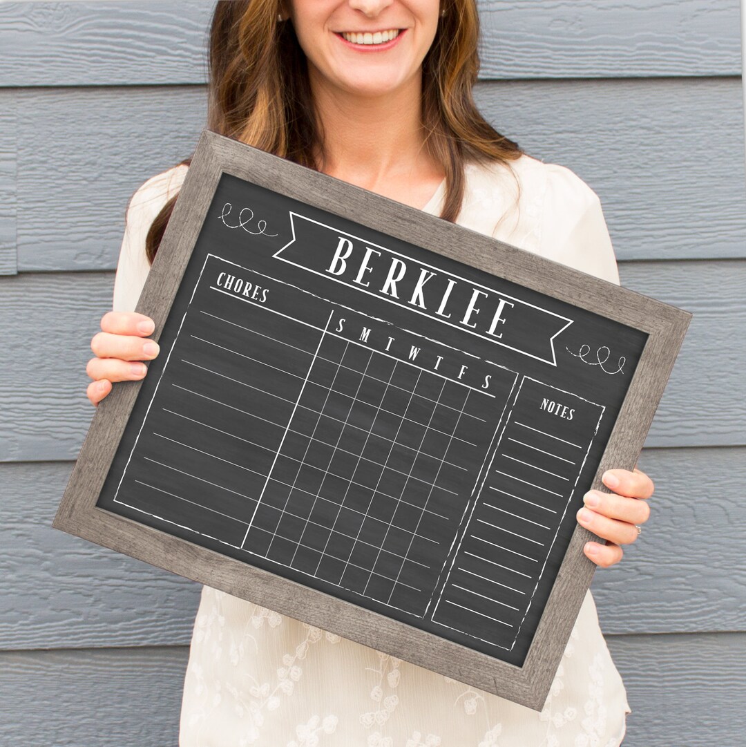 Chore Chart for Kids, Dry Erase 11x14 Framed Task Chart, Kid Chore ...