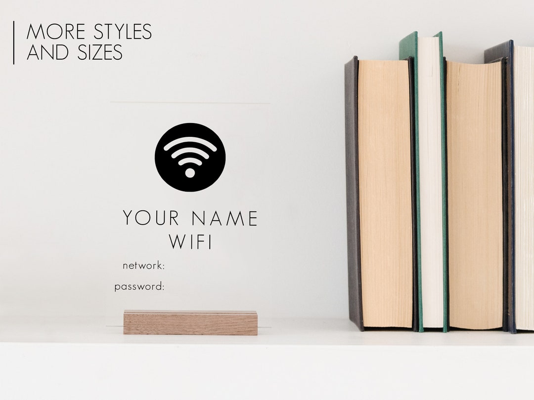 Acrylic Custom Wifi Password Sign for Guests in Home Office - Etsy