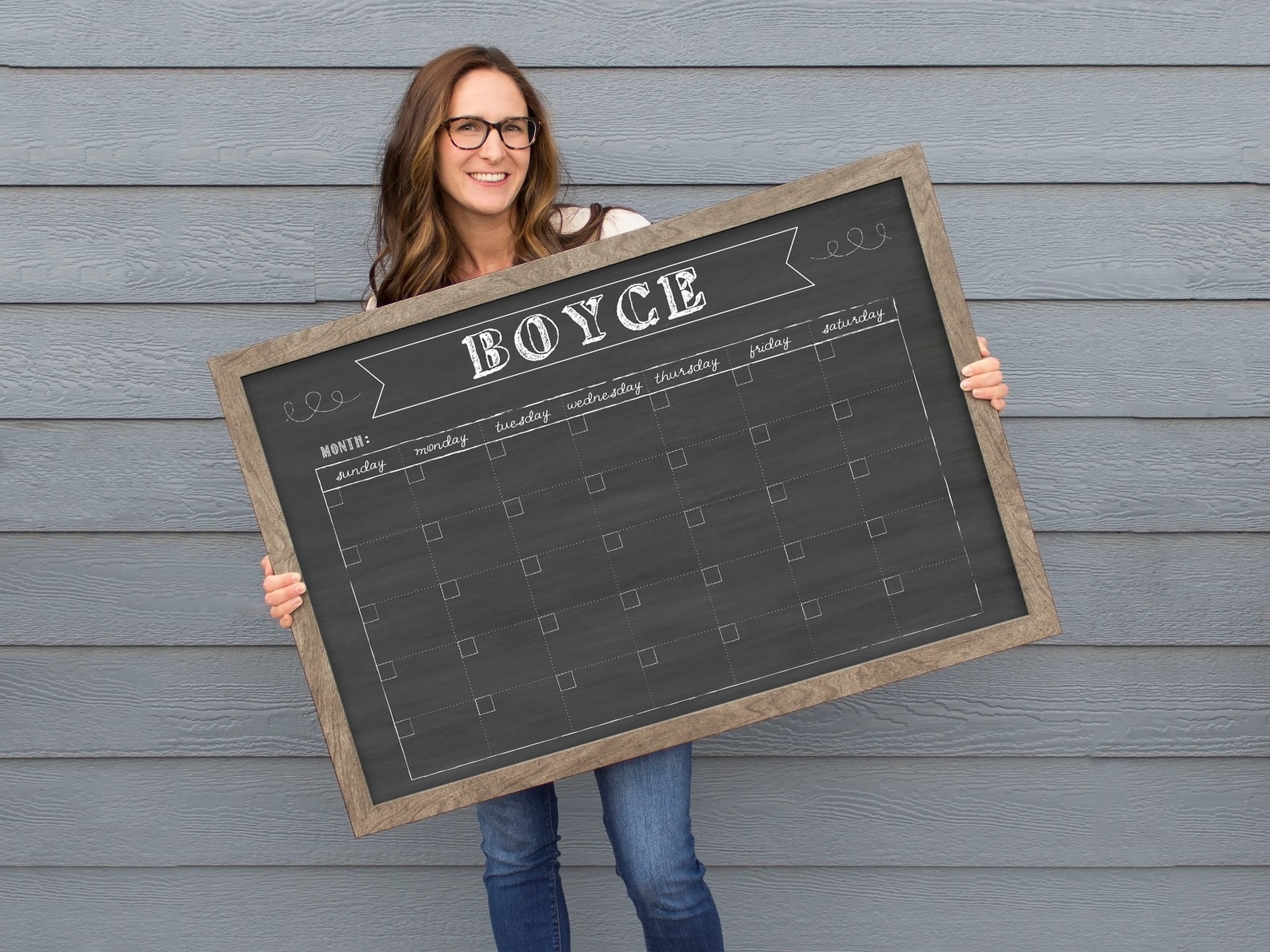 Last Name Calendar 36x24 Custom Calendar Personalized - Etsy