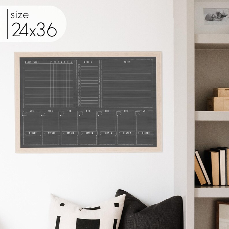 Personalized Chalkboard Style Weekly Planner Chore Chart for Family ...