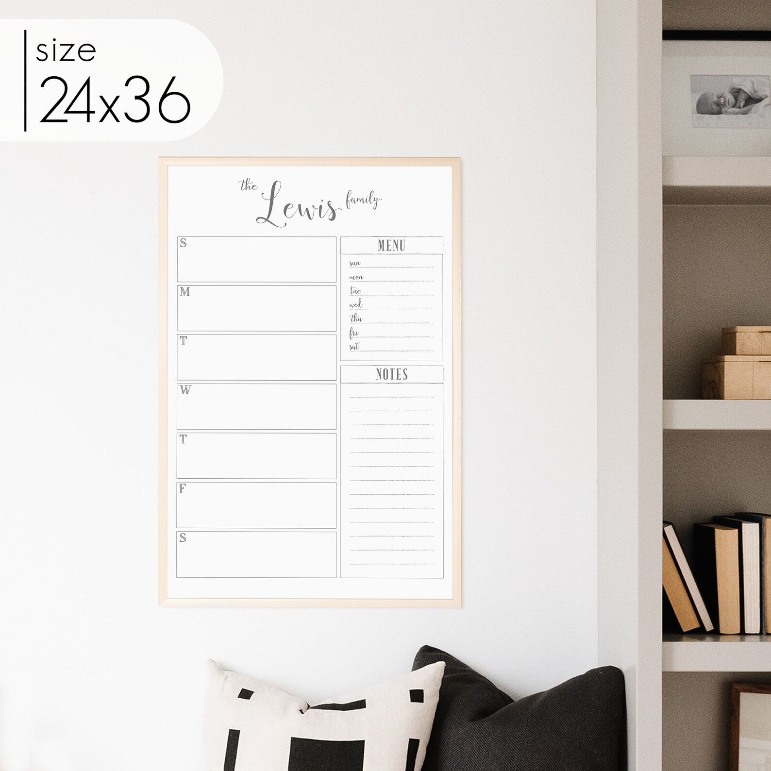 24x36 Weekly Planner Weekly Calendar Large Wall Calendar - Etsy