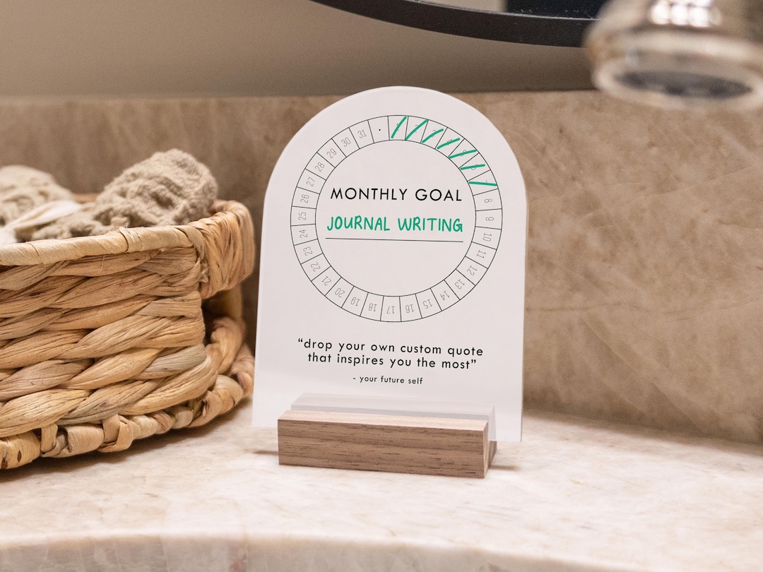 Acrylic Goal Tracker, 2025 Resolutions Board, Monthly Milestones ...