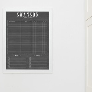 Family Chore Board | Family Chore Chart | 18x24 | #18102 - Etsy