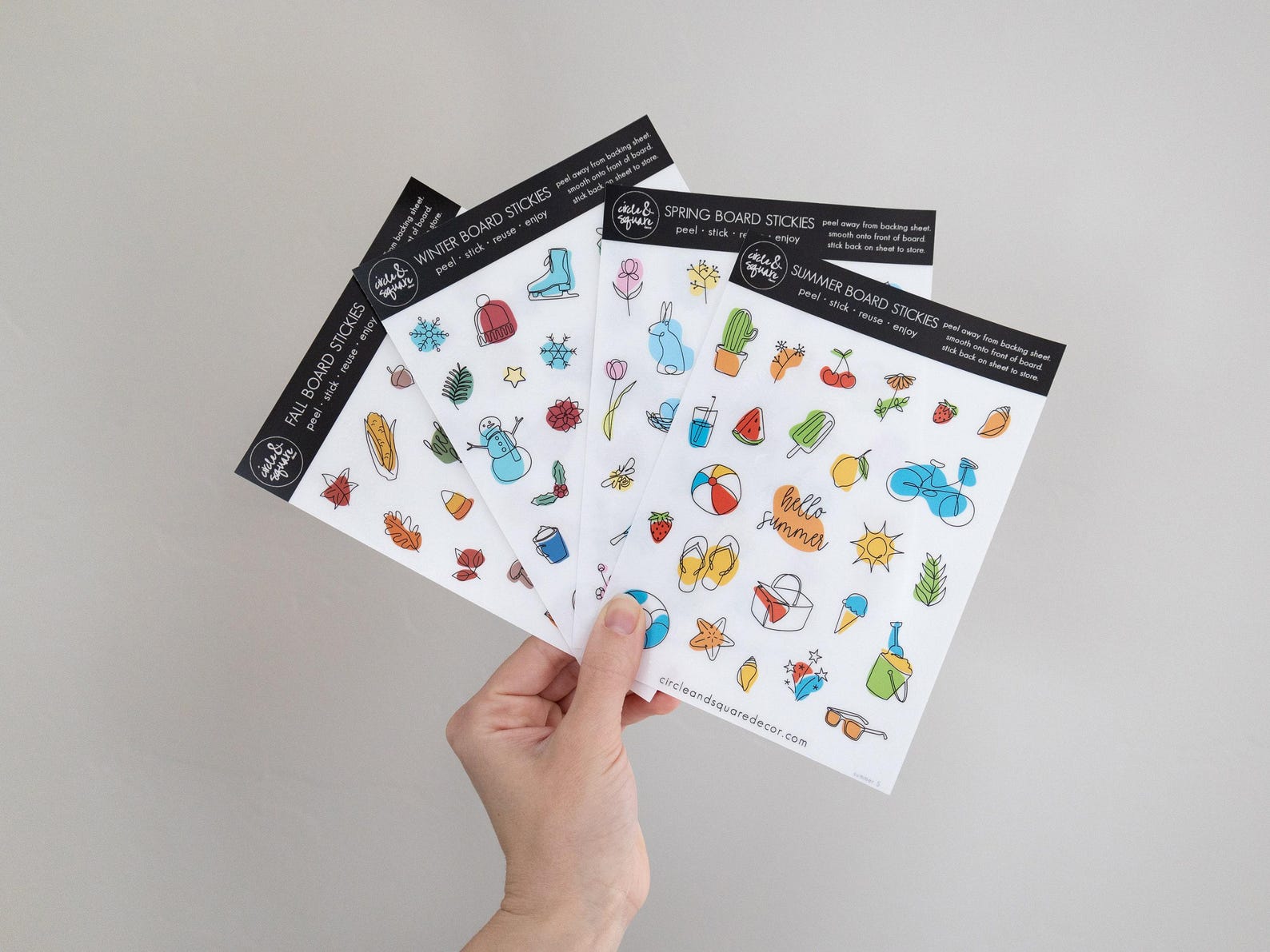 4 Seasons Dry Erase Board Reusable Sticker | Acrylic or Framed Calendar ...
