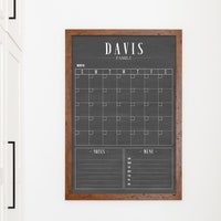 Chalkboard Calendar - Etsy