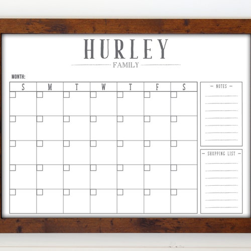 Family Calendar Custom Calendar School Calendar 18x24 - Etsy