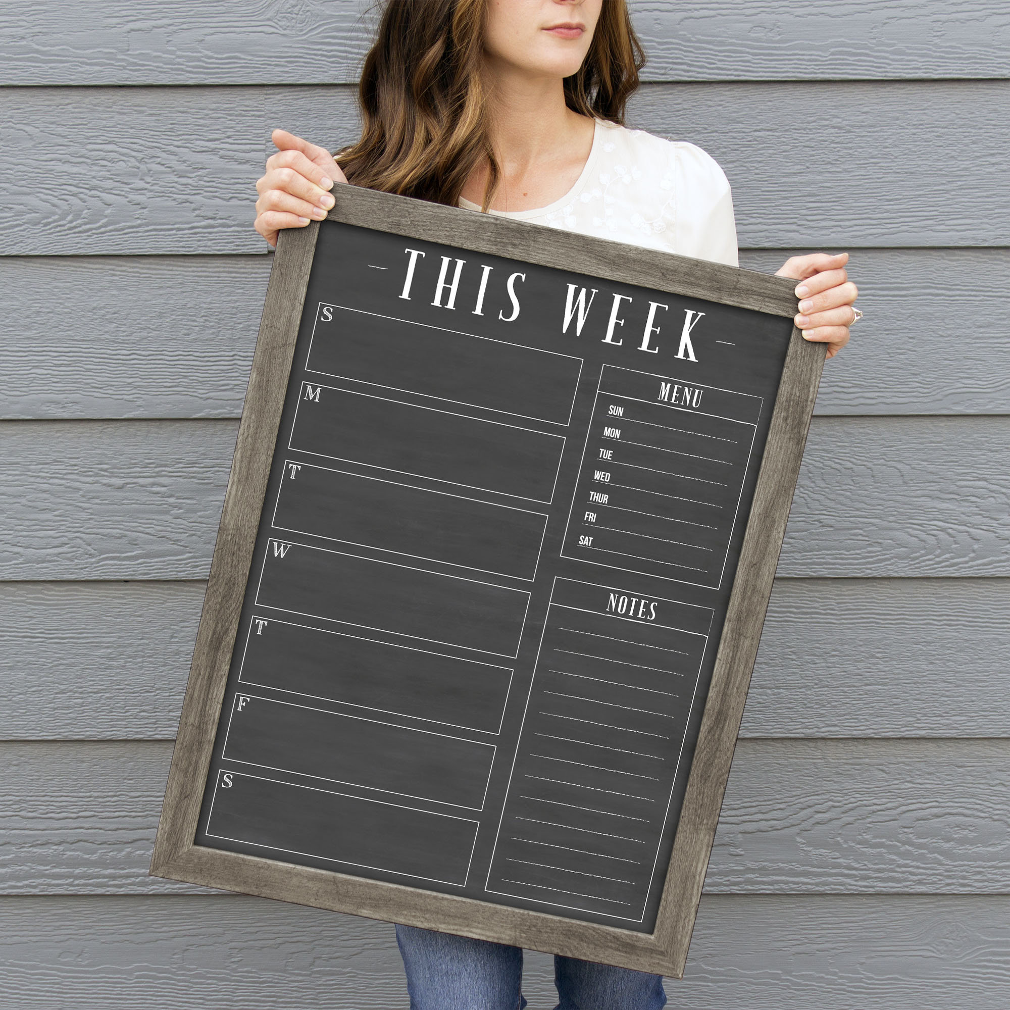 18x24 Weekly Calendar Weekly Chalkboard Dry Erase Planner | Etsy