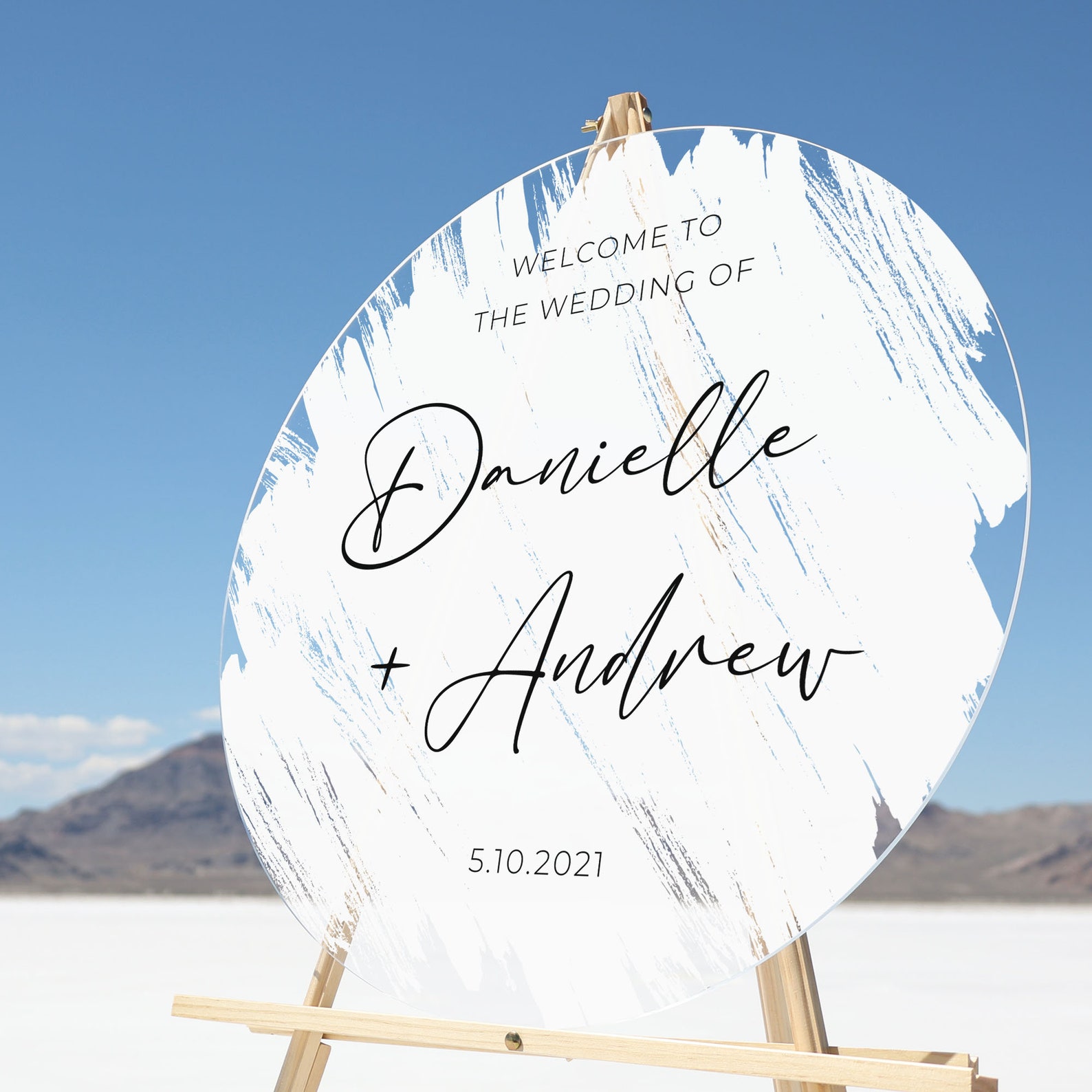 Round Acrylic Wedding Sign Clear Circular Wedding Welcome - Etsy