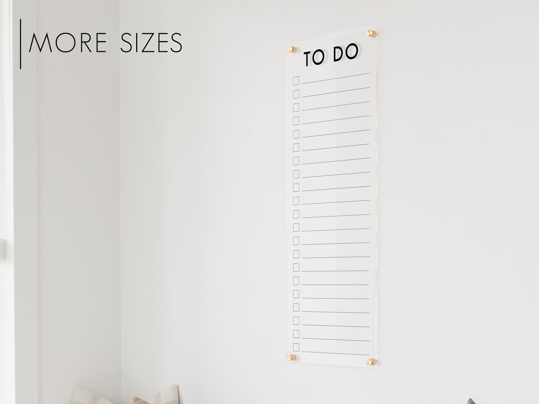 Acrylic Dry Erase To-do List Custom Checklist 2 Sizes - Etsy Australia