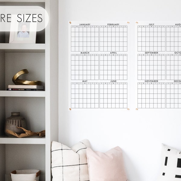 Yearly Wall Calendar - Etsy