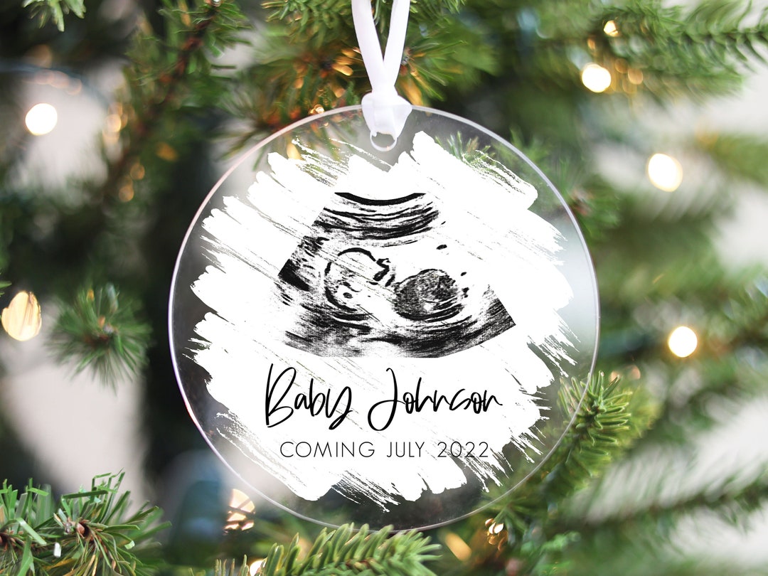 Ultrasound Ornament, Pregnancy Announcement Gift for Grandparents, Baby ...