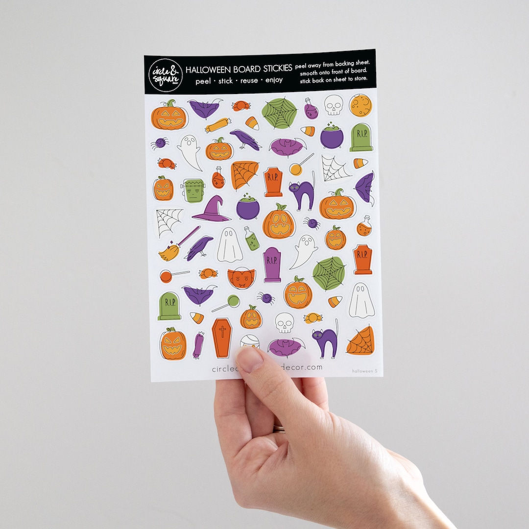 Halloween Stickies, Dry-erase Calendar Holiday Stickers for Halloween ...