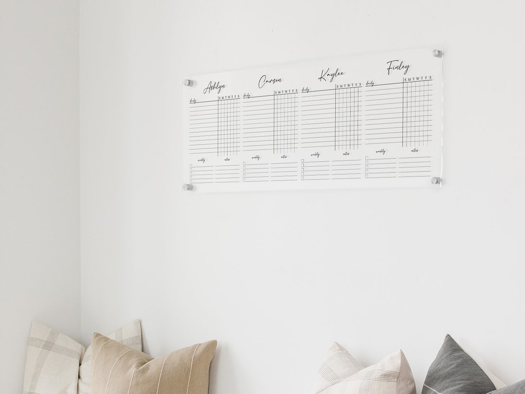 Personalized Chore Chart for 4 Kids | Custom Chore Children for Boy or ...