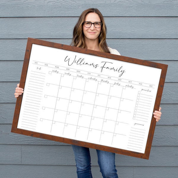 Dry Erase Calendar - Etsy