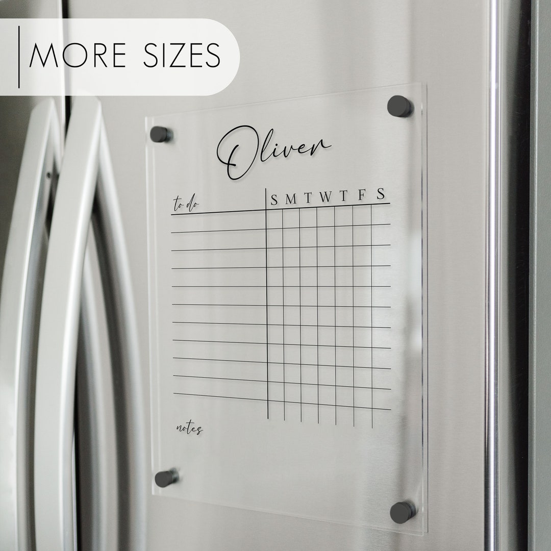 Personalized Dry Erase Acrylic Magnetic Chore Chart for One - Etsy