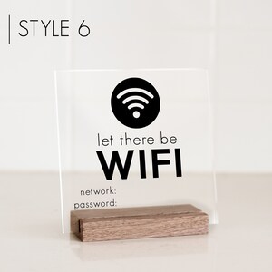 Wifi Password Sign, Acrylic Wifi Sign, Personalized And/or Dry-erase ...