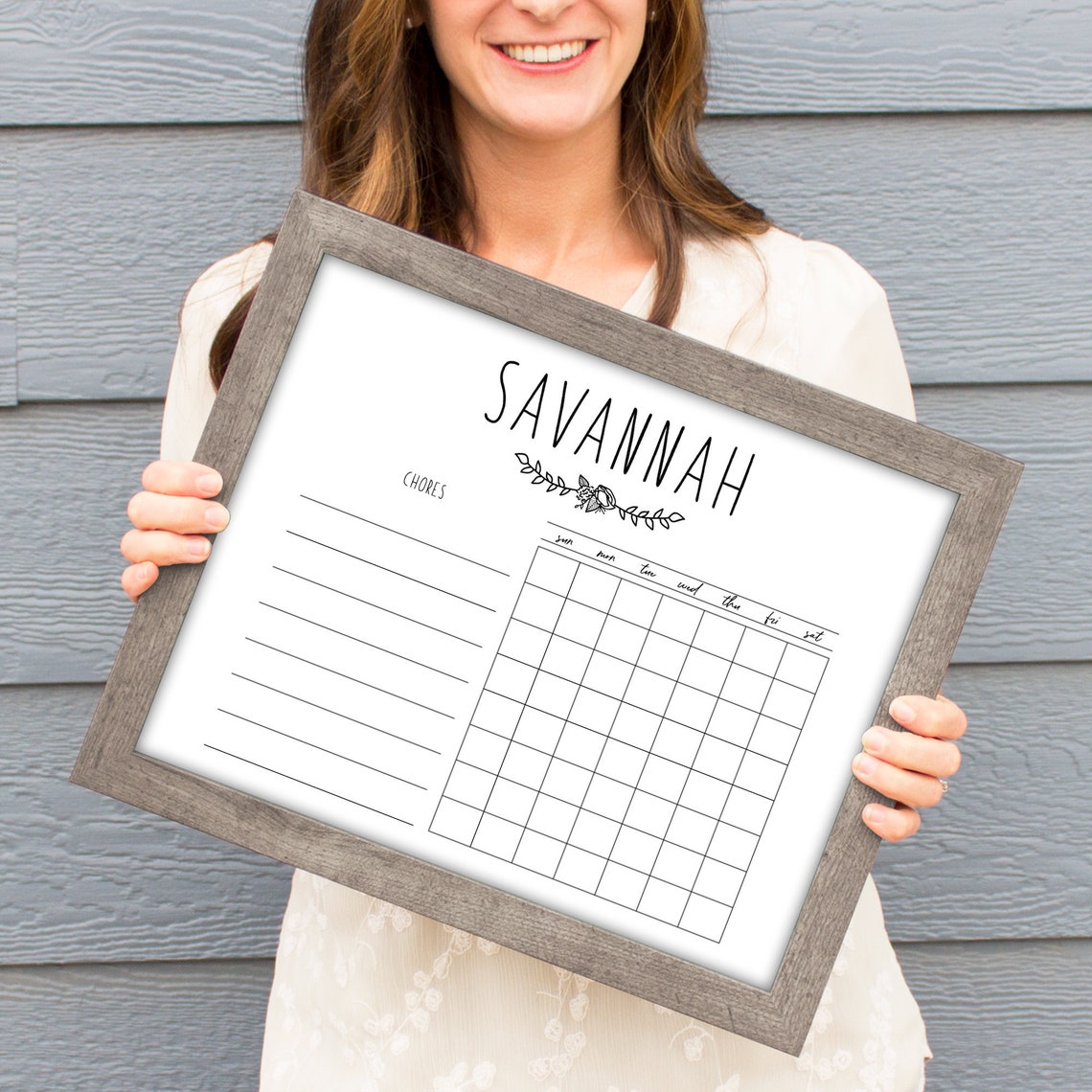 Chore Chart for Kids Dry Erase 11x14 Framed Magnetic - Etsy