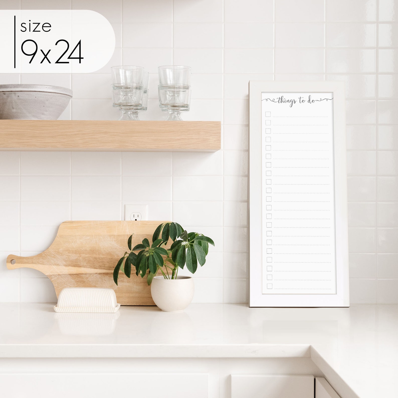 To Do Checklist Whiteboard Style 9x24 Dry Erase Framed - Etsy