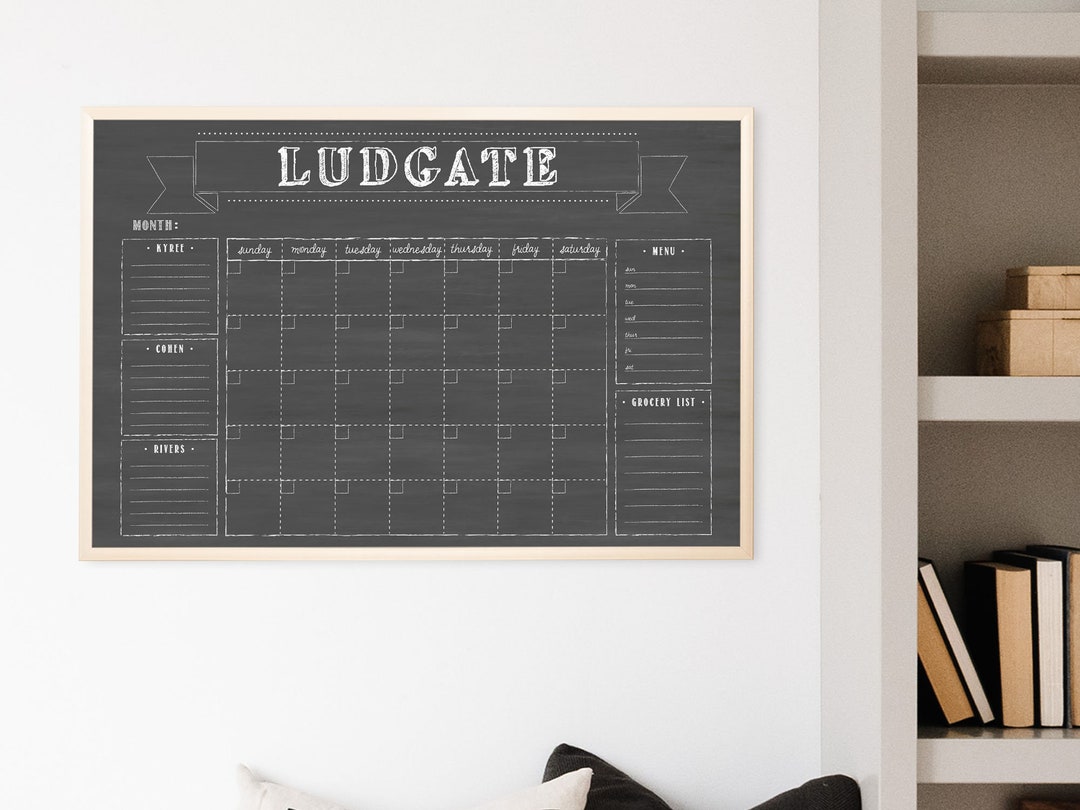 Command Center, Family Calendar, Dry-erase Calendar, Chalkboard ...