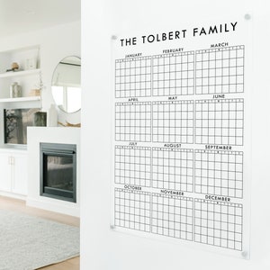 Personalized Year Wall Calendar, Vertical Yearly Calendar With ...