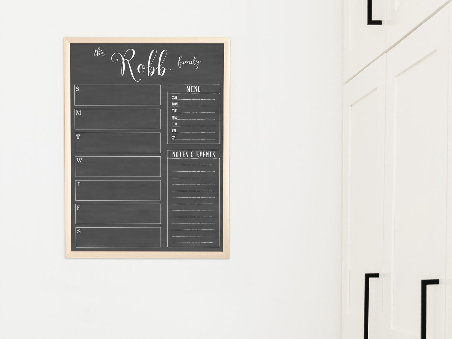 Week Calendar Chalkboard Weekly Calendar 18x24 1881 | Etsy