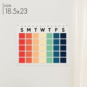 Rainbow Acrylic Dry Erase Wall Calendar for Minimalist Home or Office ...