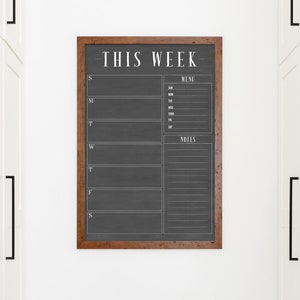 Rustic Large Week Calendar , 24x36 Weekly Planner , Weekly Calendar ...