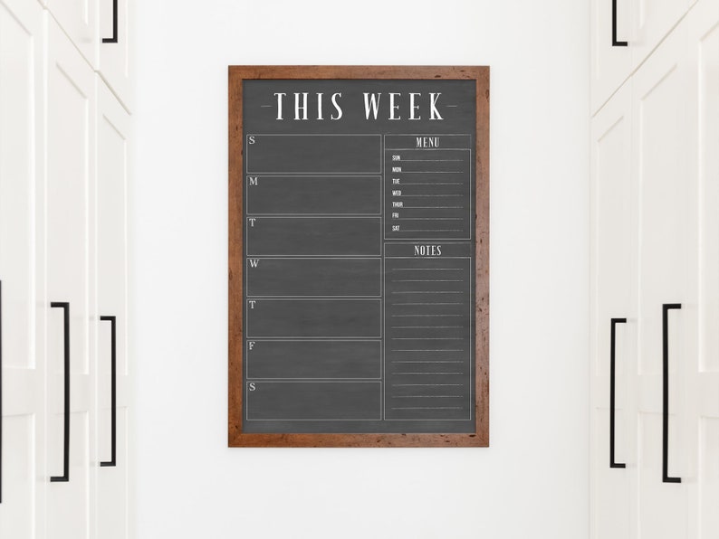 Rustic Large Week Calendar 24x36 Weekly Planner Weekly - Etsy